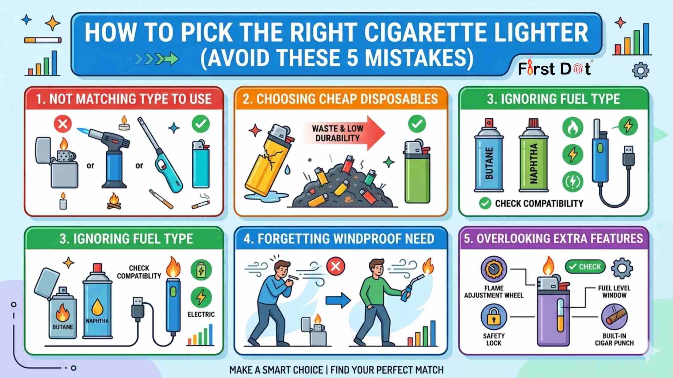 How to Pick the Right Cigarette Lighter (Avoid 5 Mistakes) – First Dot