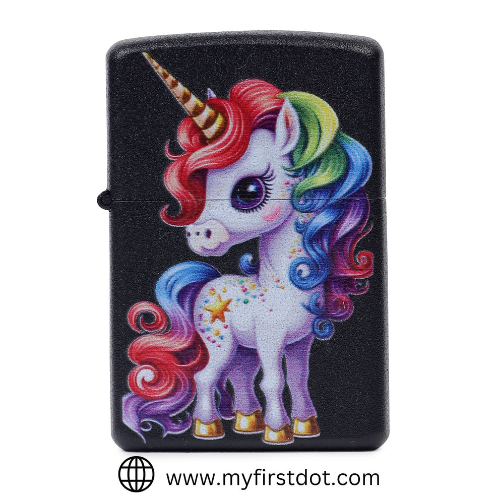 Rainbow Unicorn Windproof Lighter Gift for Men Pocket Lighter – First Dot