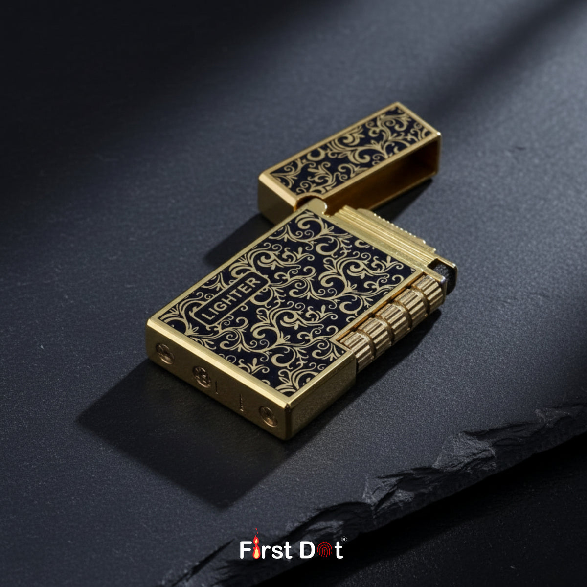 Vortex Premium Metal Body Side-Roller Flint Lighter (Butane Gas ...